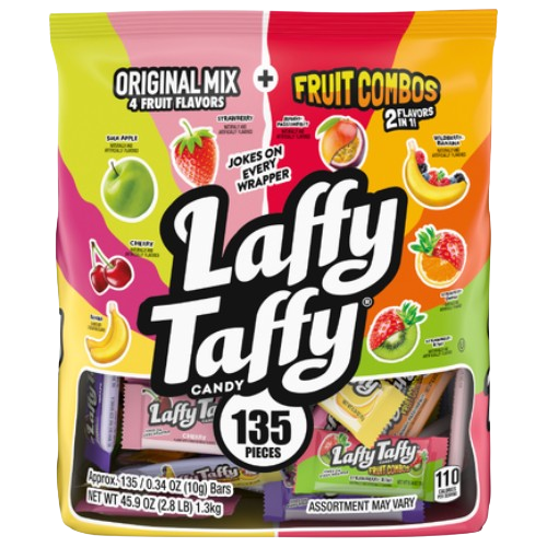 Laffy Taffy Halloween 135 Piece Original and Fruit Combo 45.9 oz. Bag ...