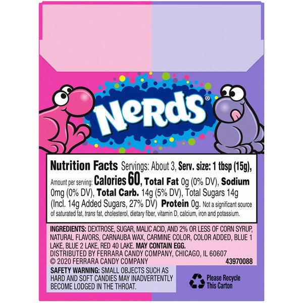 Nerds Grape Strawberry Candy 1 65 oz Box All City Candy Nerds Grape Strawberry Candy 1 65 oz Box All City Candy