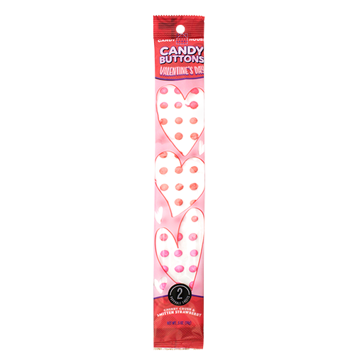 Valentine Candy Buttons on Paper Strips – Cherry & Strawberry - All ...