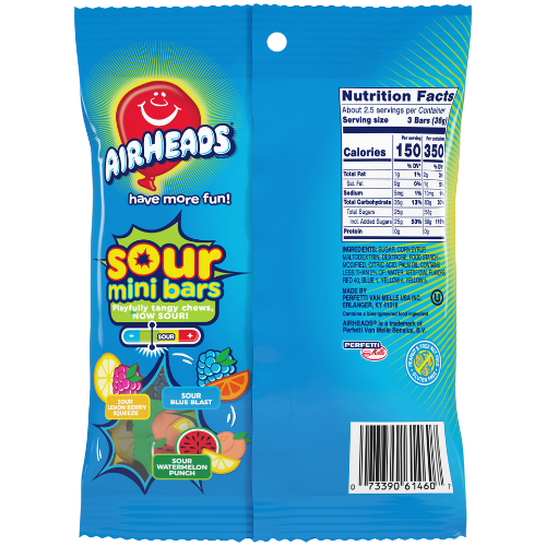 Airheads Assorted Sour Mini Bars - All City Candy