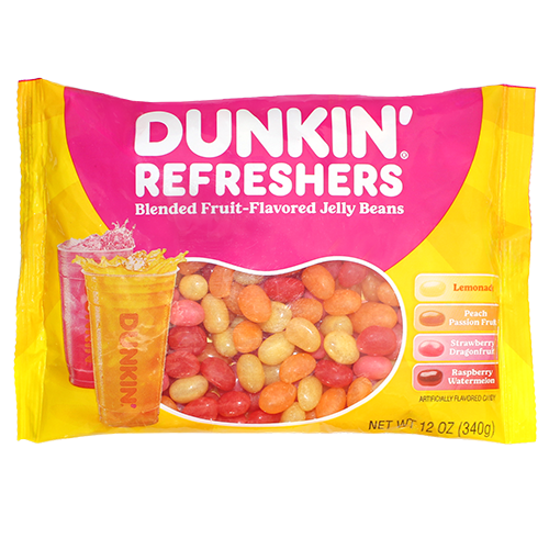 Dunkin' Refreshers Fruit Flavored Jelly Beans 12 oz. Bag - All City Candy