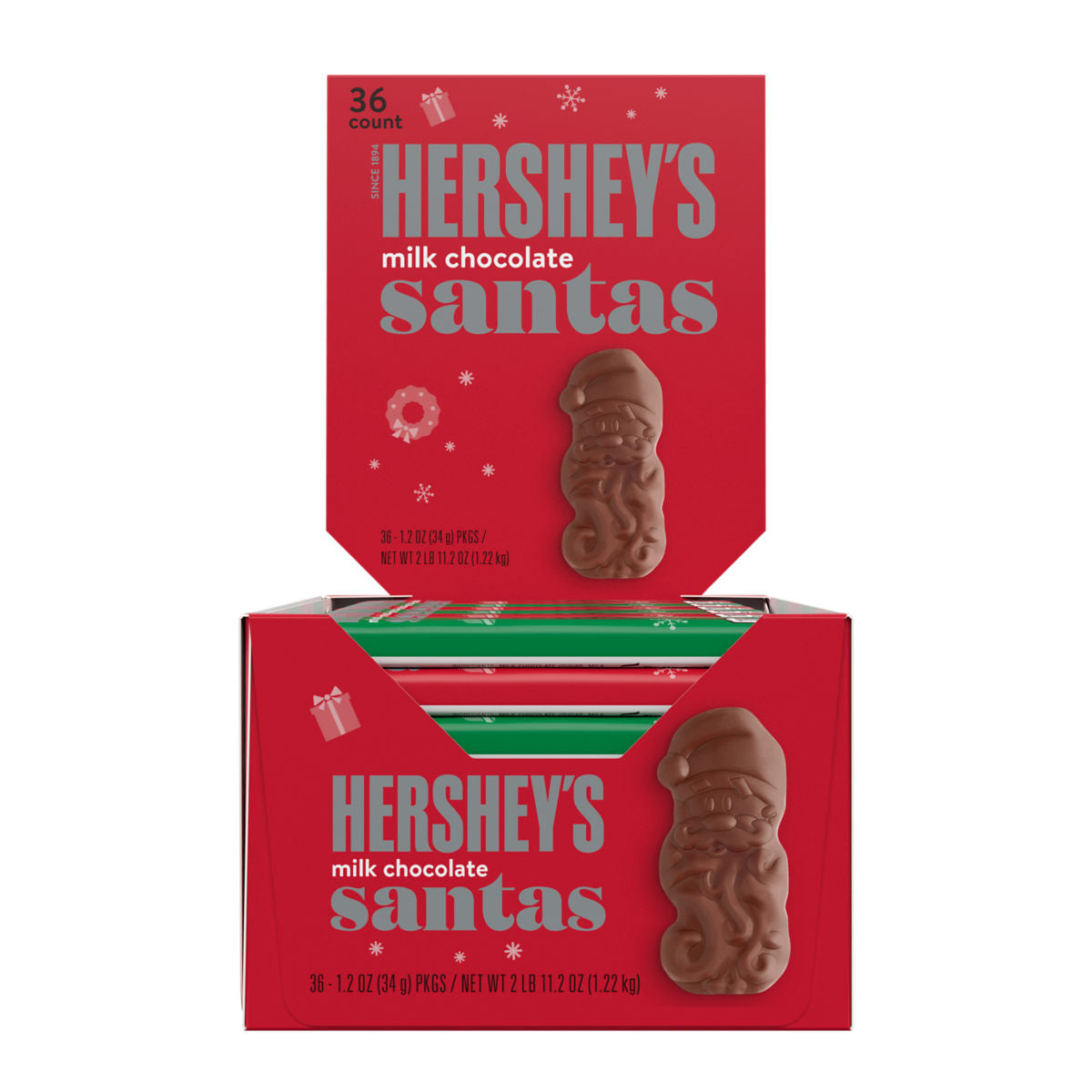 Hershey's Milk Chocolate Santa Candy Bar 1.2 oz. - All City Candy