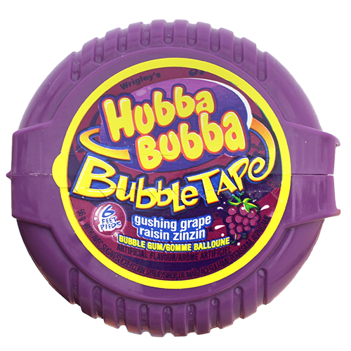 Hubba Bubba Bubble Tape Gushing Grape 56 g Roll - All City Candy