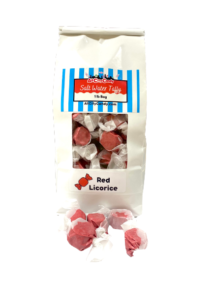 Red Licorice Salt Water Taffy - Bulk Bags - All City Candy