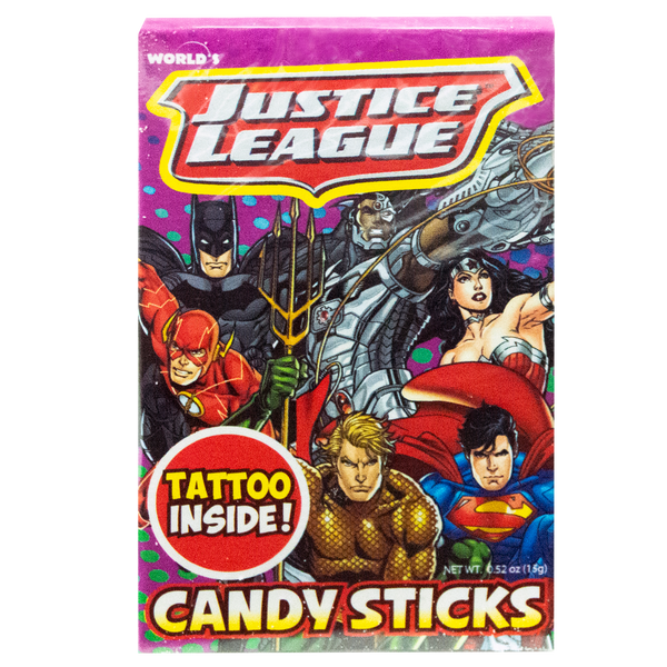 Justice League Candy Sticks- .52-oz. Box - All City Candy
