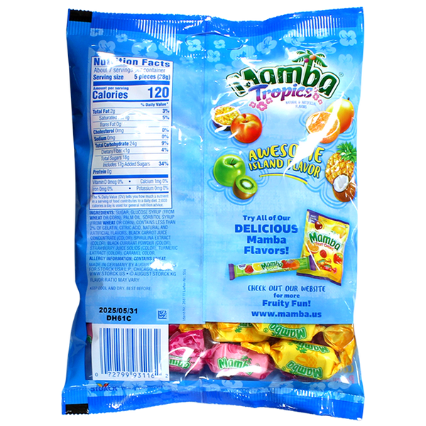 Mamba Tropics Fruit Chews 7.05 oz. Bag - All City Candy