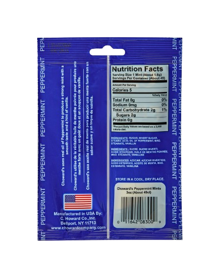 C Howard's Peppermint Wrapped Candy Mints 3 oz. Bag - All City Candy