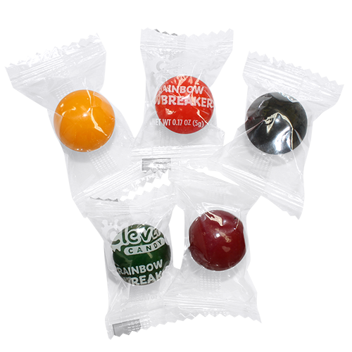 Clever Candy Wrapped Rainbow Jawbreakers 3 lb. Bulk Bag - All City Candy