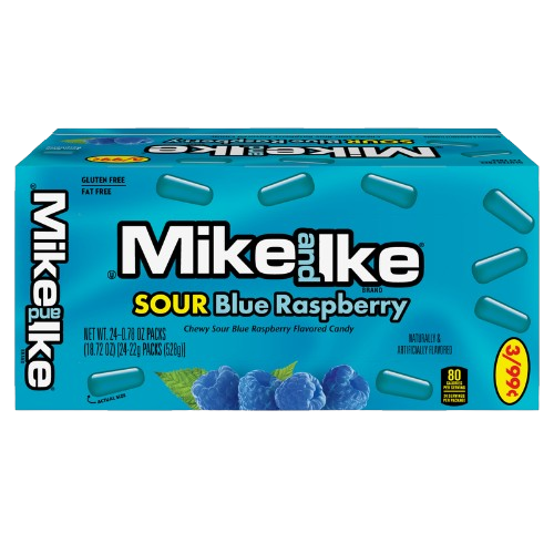 Mike and Ike Sour Blue Raspberry 0.78 oz. Box - All City Candy