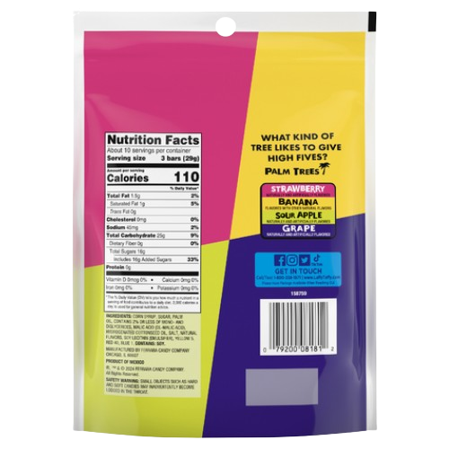 Laffy Taffy Ingredients Laffy Taffy Mini Blue Raspberry Tub 145ct