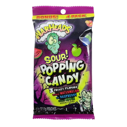 Warheads Halloween Sour Popping Candy 4-Pack – Bonus Pack Inside - All ...