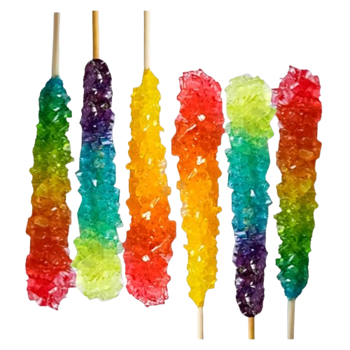 Tie-Dye Rock Candy Sticks – 36 Ct Tub or Single, Kosher, Rainbow - All ...