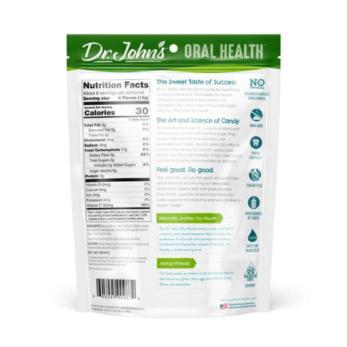 Dr. John's Oral Health Dry Mouth Drops Orange 3.85 oz. Bag - All City Candy