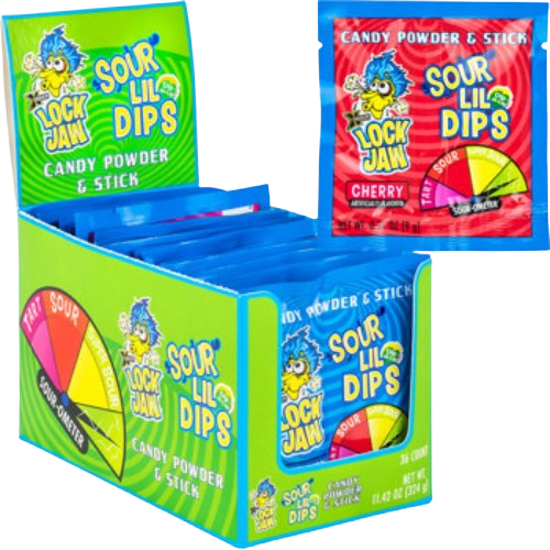 Lock Jaw Lil Dips Sour Powder Assorted Singles 0 31 Oz All City Candy Lock Jaw Lil Dips Sour Powder Assorted Singles 0 31 Oz All City Candy