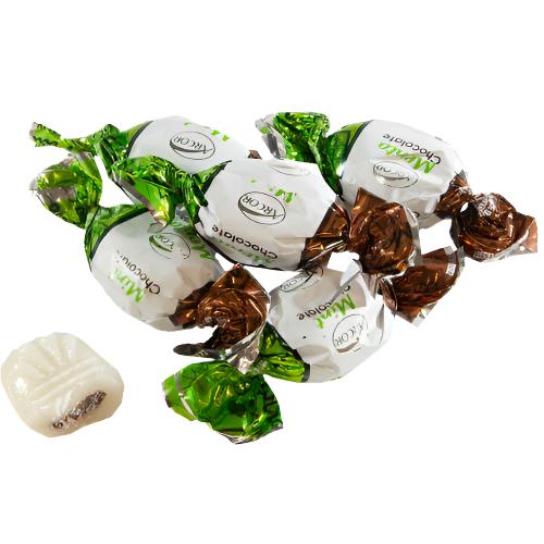 Arcor Chocolate Filled Mint Hard Candy 1 lb. Bulk Bag - All City Candy