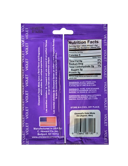 C Howard's Violet Mints 3 oz – Aromatic, Floral Mint, Individually ...