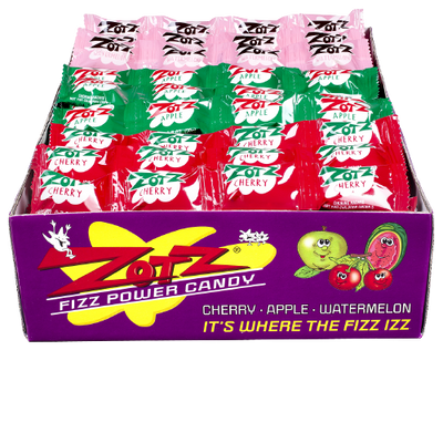Zotz Fizz Power Candy Strings Assorted - 48 Piece Case - All City Candy
