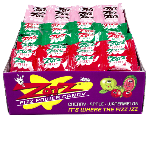 Zotz Fizz Power Candy Strings Assorted - 48 Piece Case - All City Candy