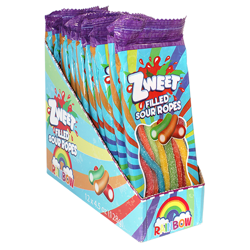 Zweet Filled Sour Ropes – 4.5oz Tray of Tangy, Chewy Licorice Fun - All ...