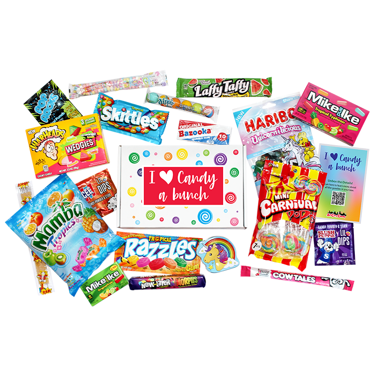 I ️ Candy A Bunch Assortment Box – Mega Monthly Candy Mystery Box - All ...