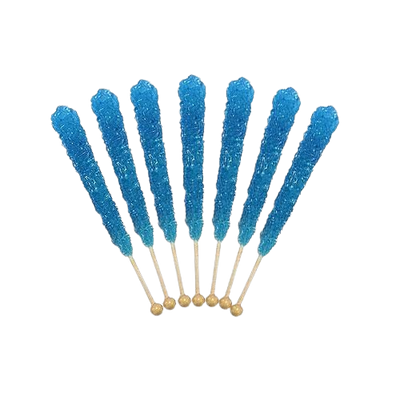 Blue Raspberry Flavored Rock Candy Crystal Sticks - Tub of 36 - All ...