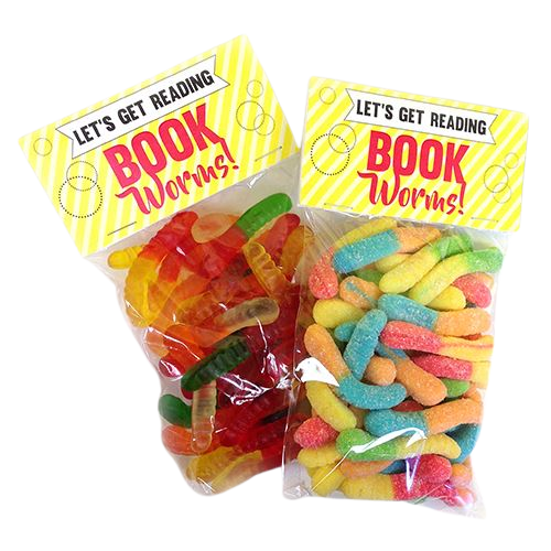Book Worms Gummi Worm Treat Bag - All City Candy