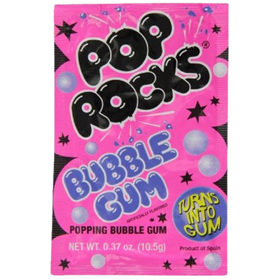 Pop Rocks Bubble Gum Popping Gum - .33-oz. Package - All City Candy