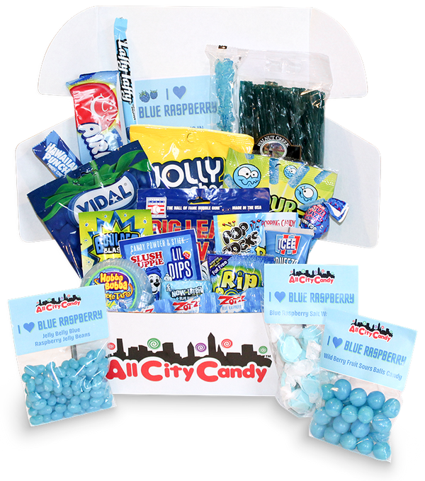 I ️ Blue Raspberry Candy Box – Mega Curated Sweet & Tart Collection ...