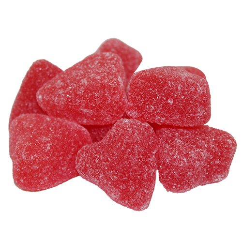 Cherry Jelly Hearts Candy Bulk Bags - All City Candy