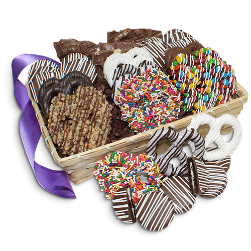 Delicious Collection Chocolate Covered Treats Gift Basket – Gourmet Ha ...