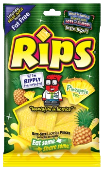 Rips Bite-Size Pineapple Pieces 4 oz. Bag - All City Candy