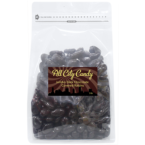 Dark Chocolate Jumbo Raisins Bulk Bags - All City Candy