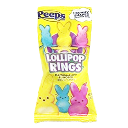 Peeps Bunny Shaped Assorted Lollipop Ring - All City Candy