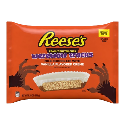 Reese's Werewolf Tracks Peanut Butter Cups Snack Size 9.35 oz. Bag ...