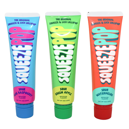 Iconic Candy Squeeze Pop Assorted Flavors - 4 oz. Tube - All City Candy