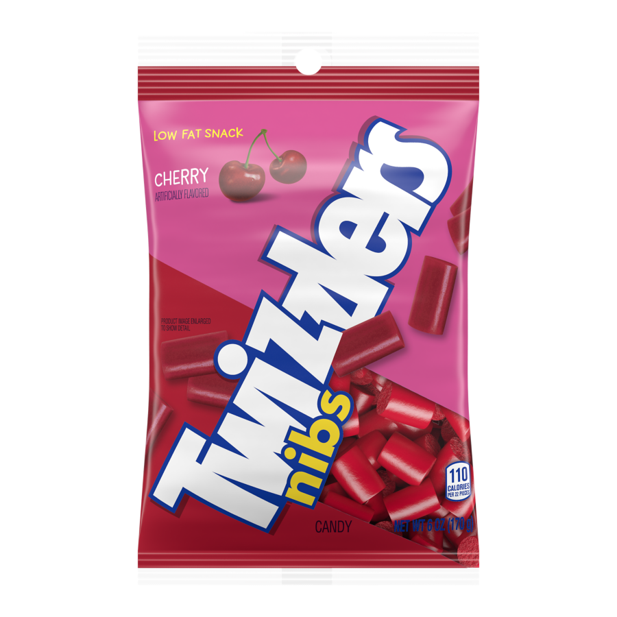 Twizzlers Nibs Cherry Licorice Candy Bits - 6-oz. Bag - All City Candy