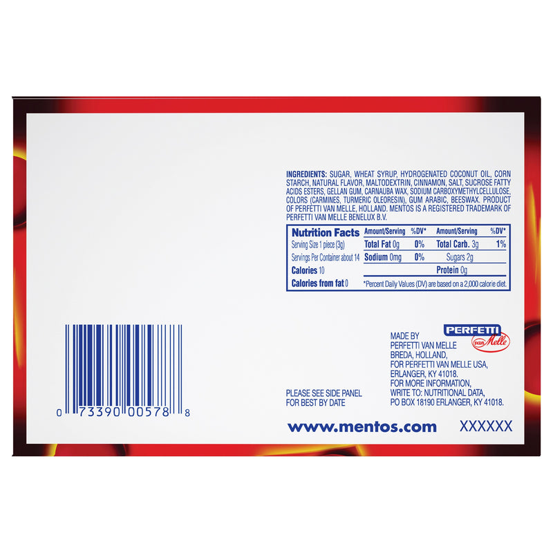 Mentos Cinnamon Chewy Mints - 1.32-oz. Roll - All City Candy