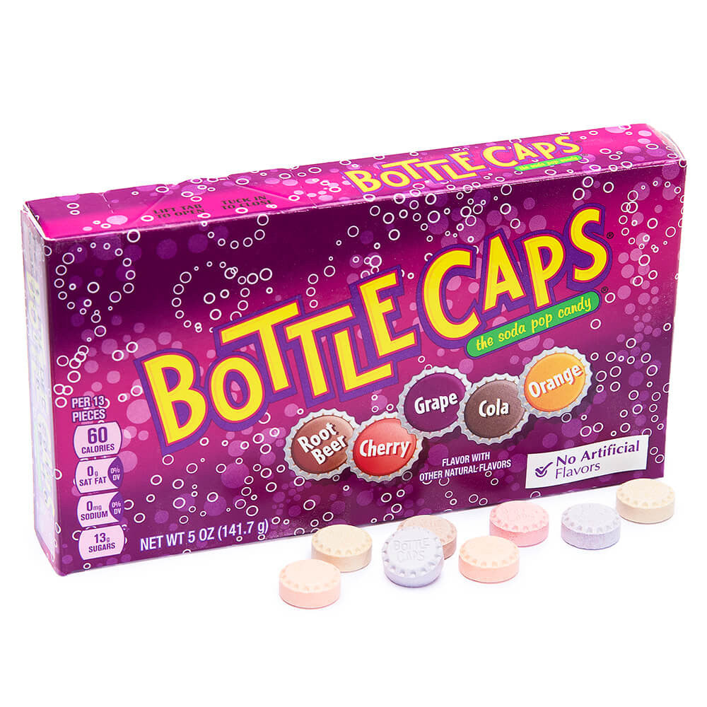 Bottle Caps Soda Pop Candy - 5-oz. Theater Box - All City Candy