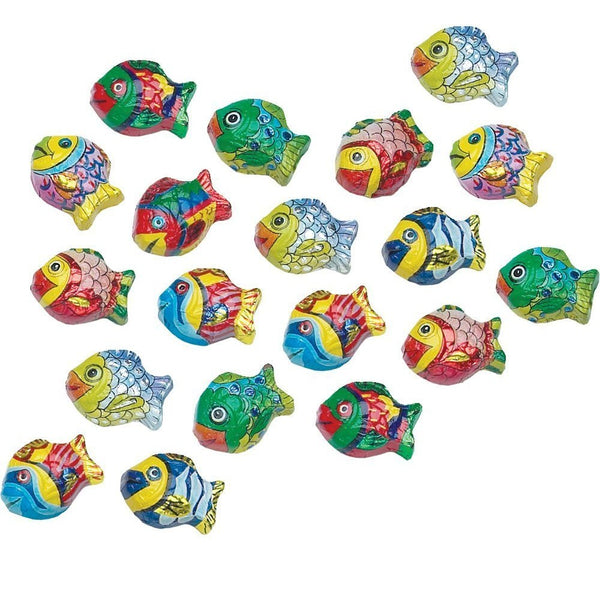 Mini Foiled Milk Chocolate Fish - Bulk Bags - All City Candy