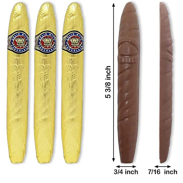 Gold Foiled Solid Milk Chocolate Cigars - Box of 24 - All City Candy