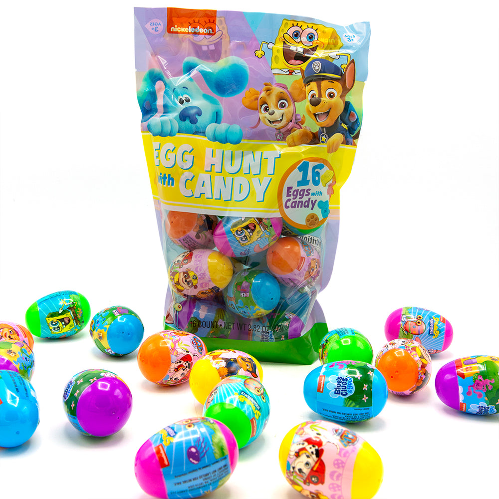 Plastic Eggs filled with Candy - 16 Piece Bag (Frozen II, Nickelodeon ...