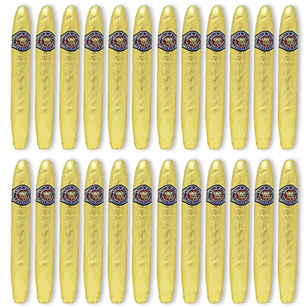 Gold Foiled Solid Milk Chocolate Cigars - Box of 24 - All City Candy