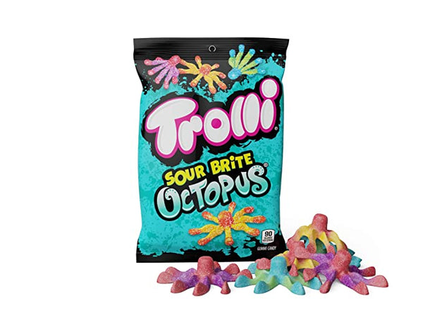 Trolli Sour Brite Octopus Gummi Candy - 4.25-oz. Bag - All City Candy