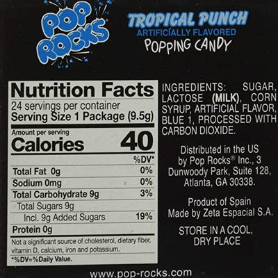Pop Rocks Tropical Punch Popping Candy - 0.33-oz. Package - All City Candy