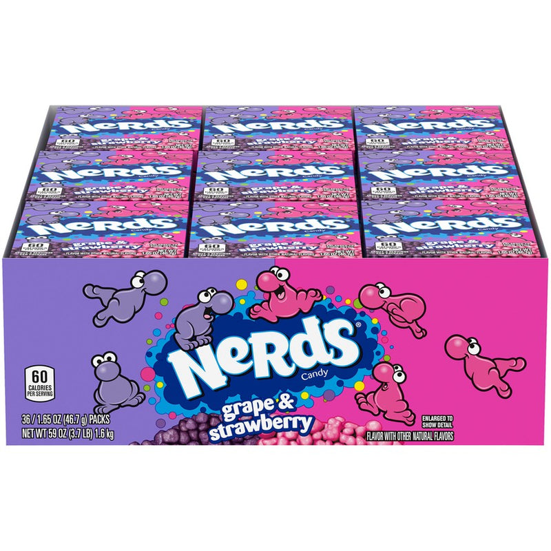 Nerds Grape & Strawberry Candy - 1.65-oz. Box - All City Candy