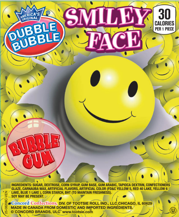 Dubble Bubble Smile Gumballs -Bulk Bag - All City Candy