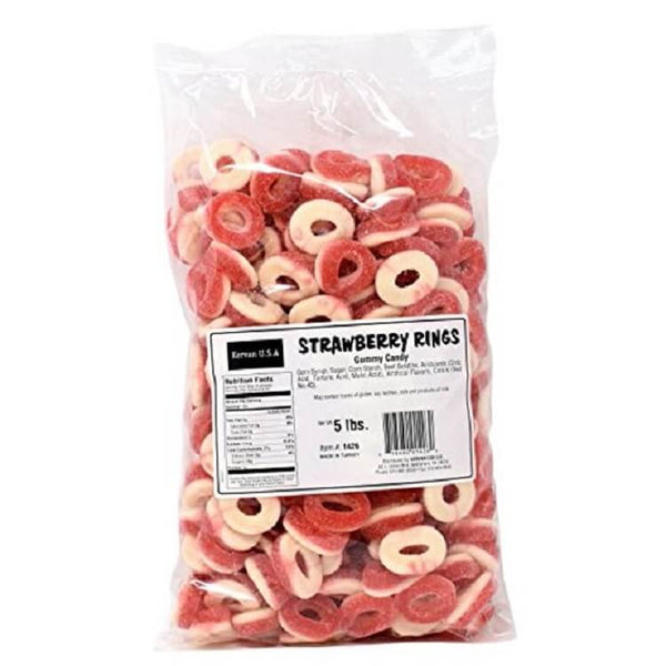 Kervan Gummy Cherry Rings 5 LB Bulk Bag - All City Candy