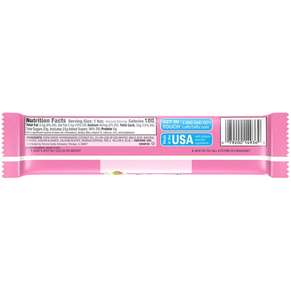 Laffy Taffy Stretchy & Tangy Strawberry Candy Bar 1.5 oz. - All City Candy