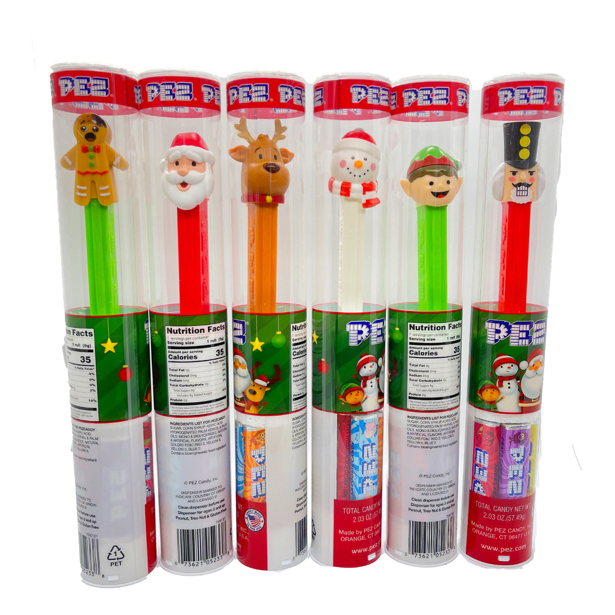 PEZ Christmas Candy Dispenser Stocking Stuffer Collection - 1-Piece Tu ...