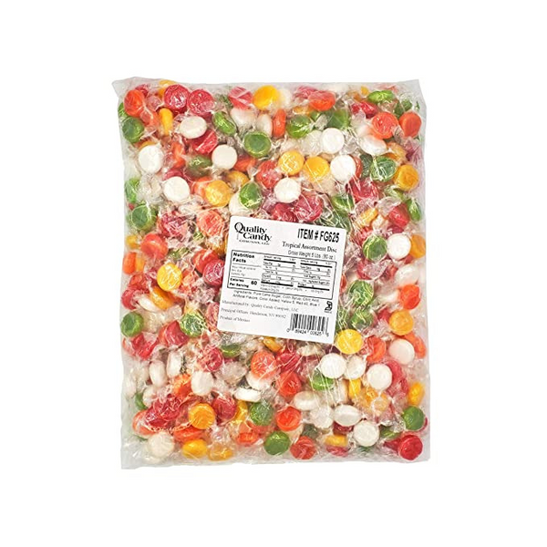 Tropical Assortment Hard Candy Discs - 5 LB Bulk Bag - All City Candy